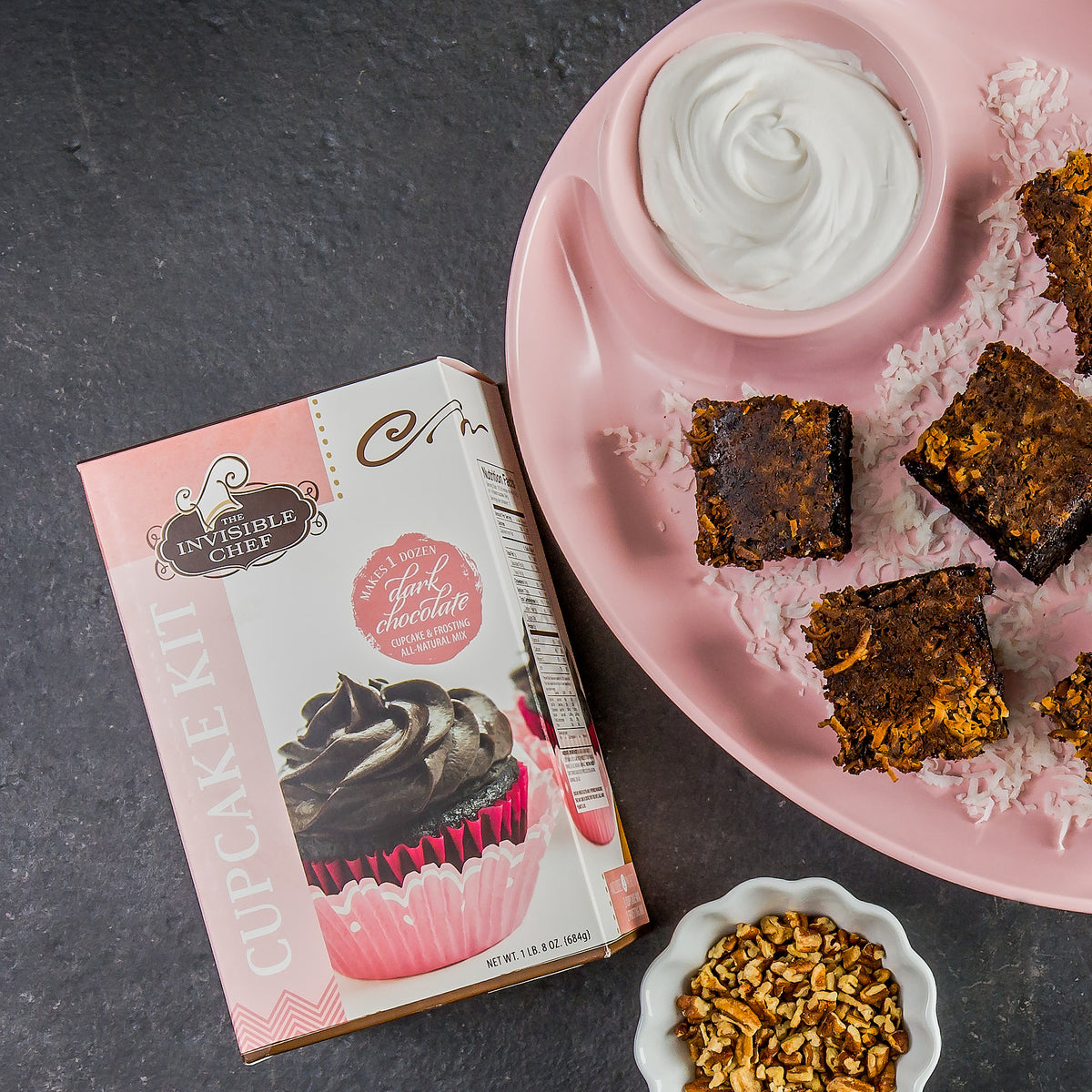 Dark Chocolate Cupcake & Frosting Kit | The Invisible Chef